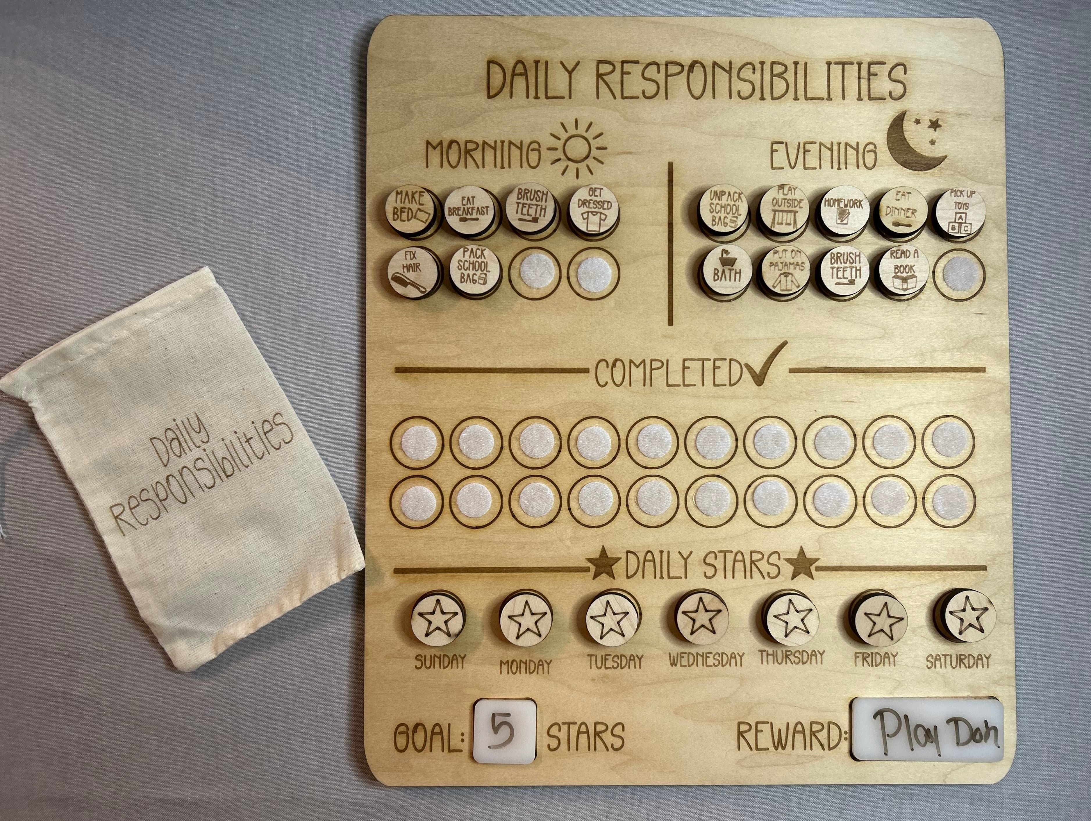 Daily Responsibilities Sign-Large – Hei Valley Designs